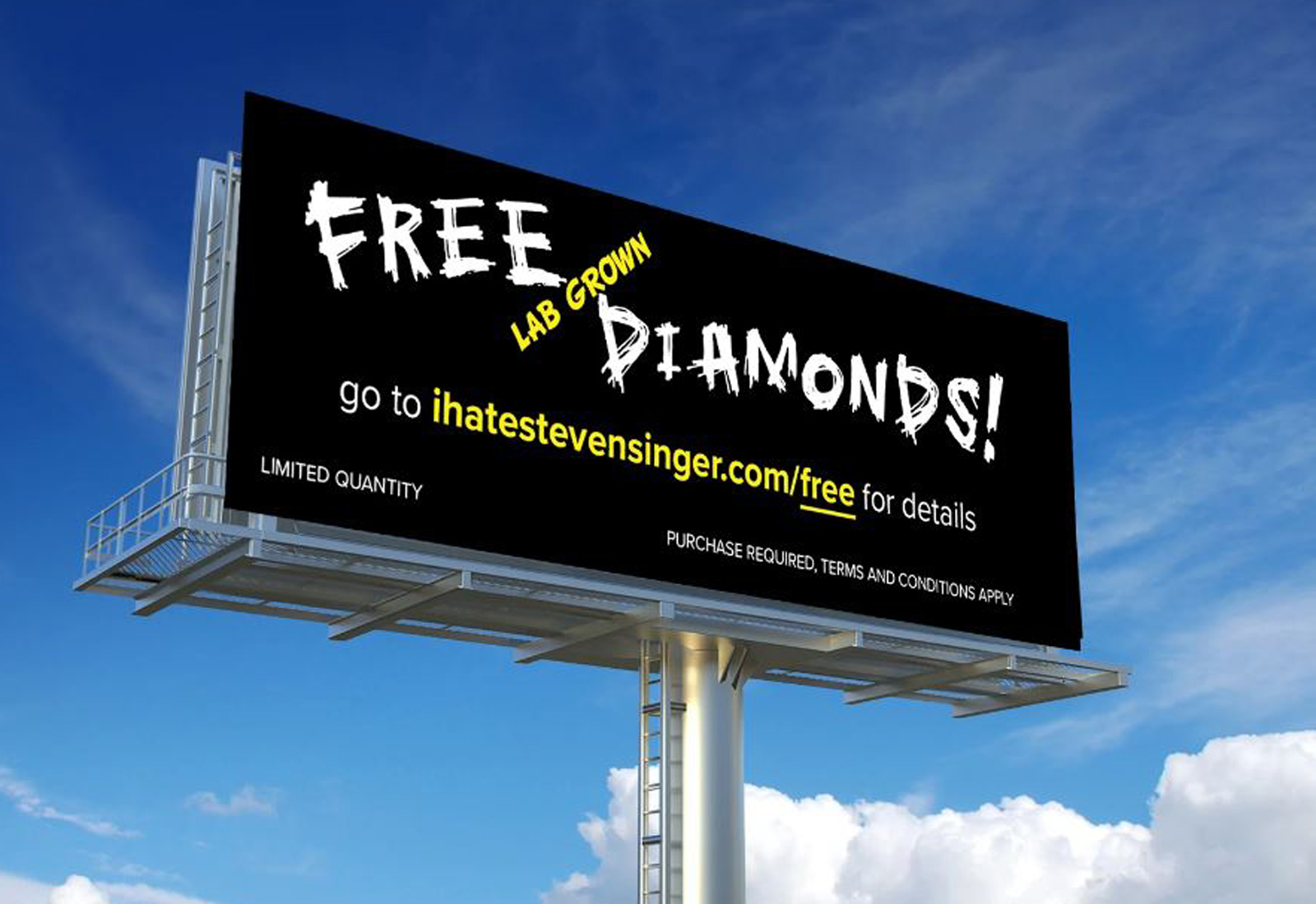 Steven Singer is giving away 100 free lab-grown diamonds